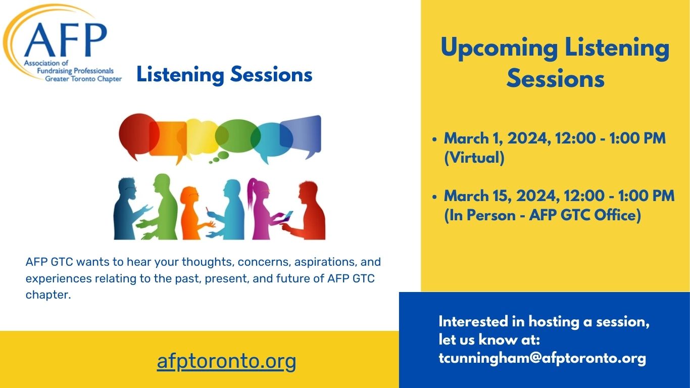 Listening Sessions with AFP GTC: Your Voice Matters! - AFP Toronto
